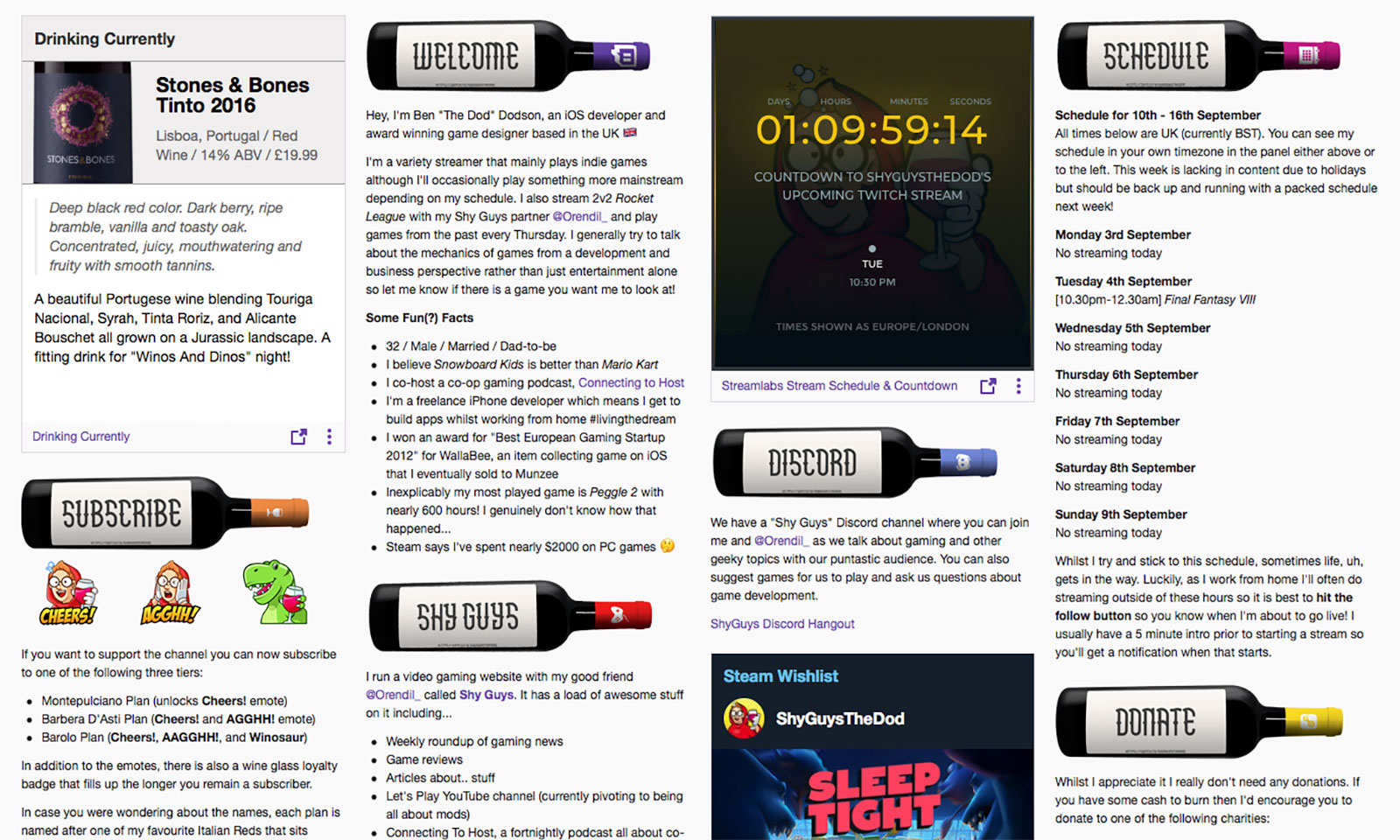 Twitch Bio Template TUTORE ORG Master Of Documents